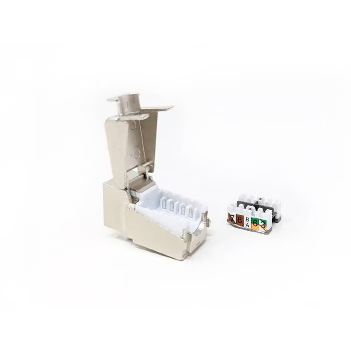 Dynacom Tool-Less CAT 8 Shielded Keystone Jack 10608-C8