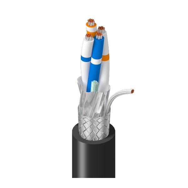 Belden 22AWG 2-pair RS-485 shielded cable, oil-resistant, PLTC/CM ...