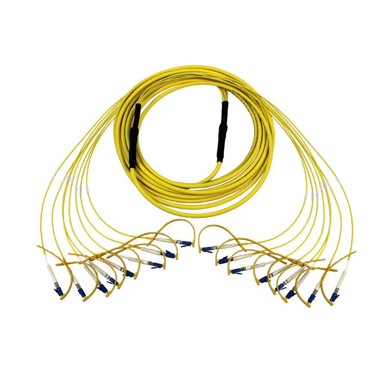 4 Channel (8F) LC-LC Permanent Install Single-Mode Fiber Snake | 400 Feet